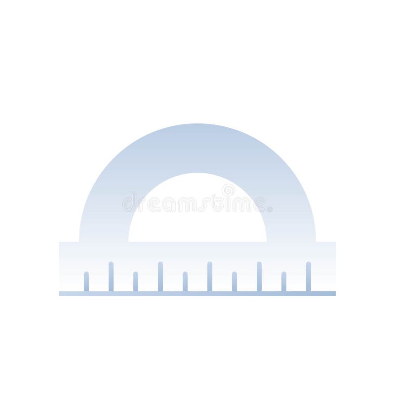 Protractor Vector, Back To School Gradient Style Icon Stock Vector ...