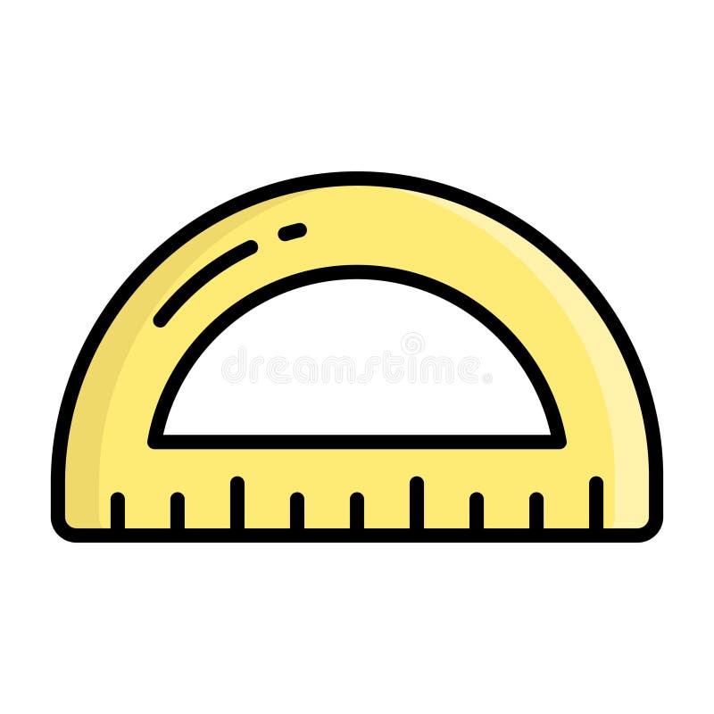 Protractor Vector Icon Isolated on White Background Stock Vector ...