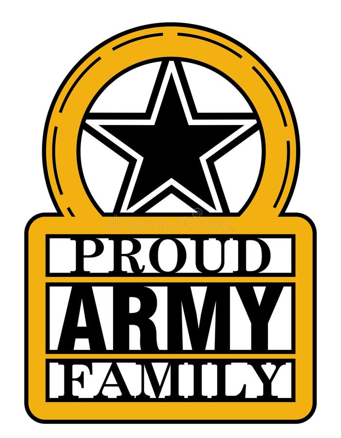 Proud Army Family Design stock vector. Illustration of pride - 364849052