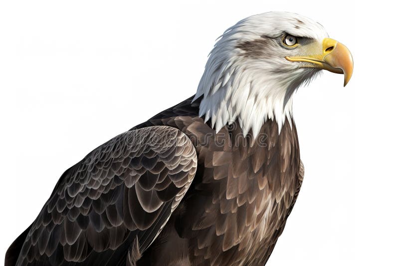Proud Eagle Isolated on White Background. Generated by AI Stock ...