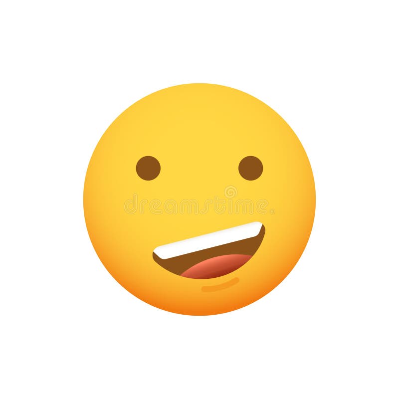 Proud Emoticon. Vector Smiley Emoji Icon with a Confident Smile Stock ...