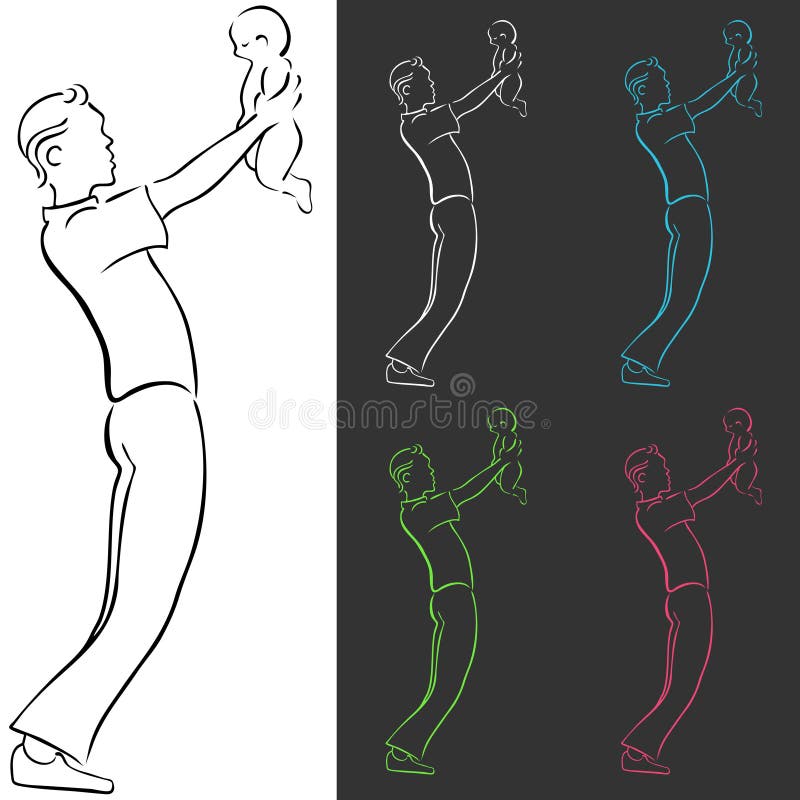 Proud Father stock vector. Illustration of happiness - 15159391