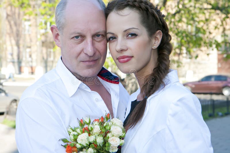 Proud father and bride stock photo. Image of flower, life - 64157722