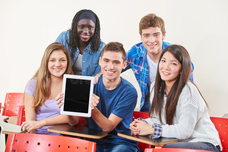 Proud group of students stock image. Image of social - 93286587