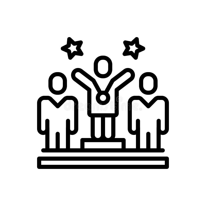 Black Line Icon for Proud, Highbrow and Haughty Stock Vector ...