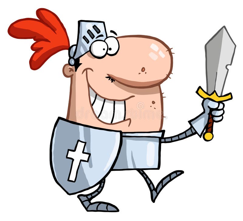 Proud Knight Walking Tall in His Armor Stock Vector - Illustration of ...