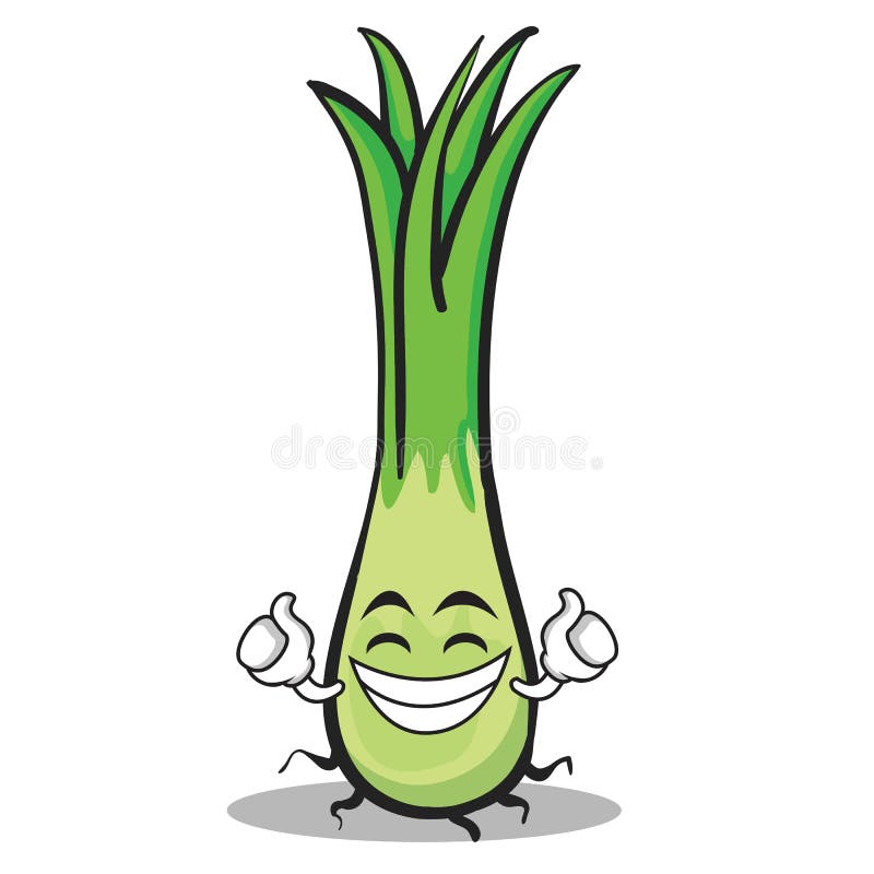Proud Leek Character Cartoon Stock Vector - Illustration of smile ...