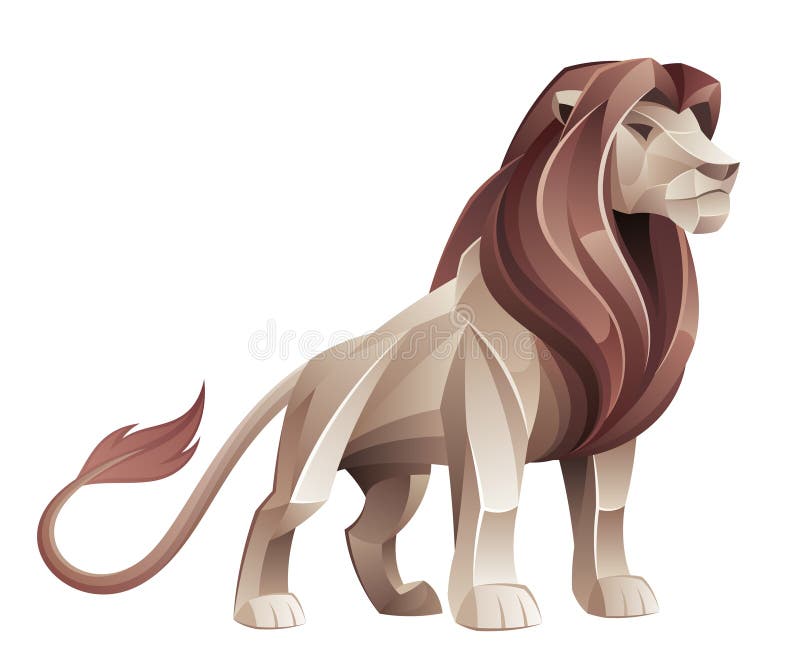 Proud lion stock vector. Illustration of drawing, ginger - 51338220