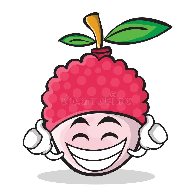 Proud Lychee Cartoon Character Style Stock Vector - Illustration of ...
