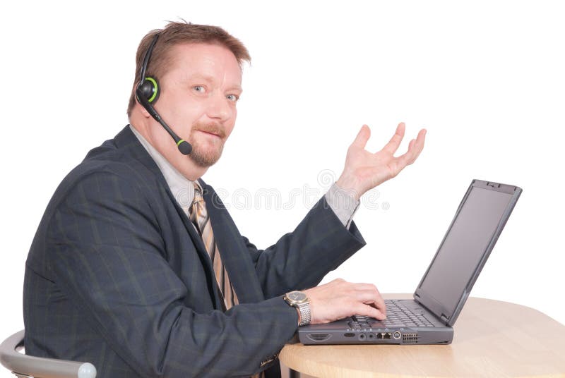 Frustrated PC user stock image. Image of office, businessman - 3175881