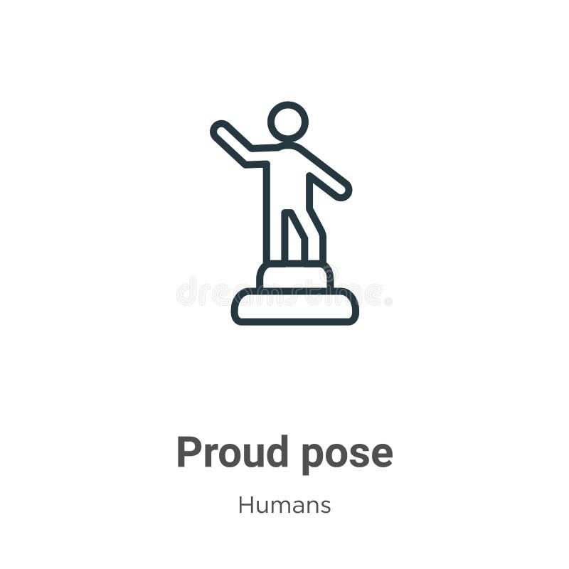 Proud Pose Icon in Different Style Vector Illustration. Two Colored and ...