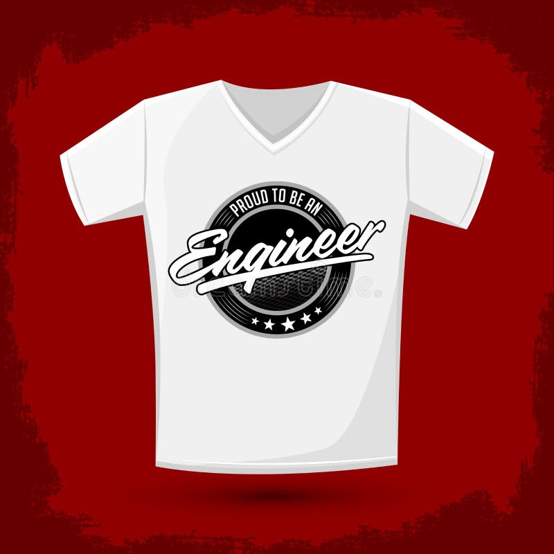 Proud To Be Engineer, Graphic T- Shirt Design - Emblem - Silkscreen ...