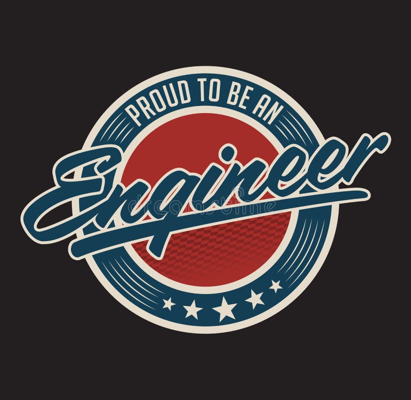 Proud To Be Engineer Hoodie Print Design Template Stock Vector ...