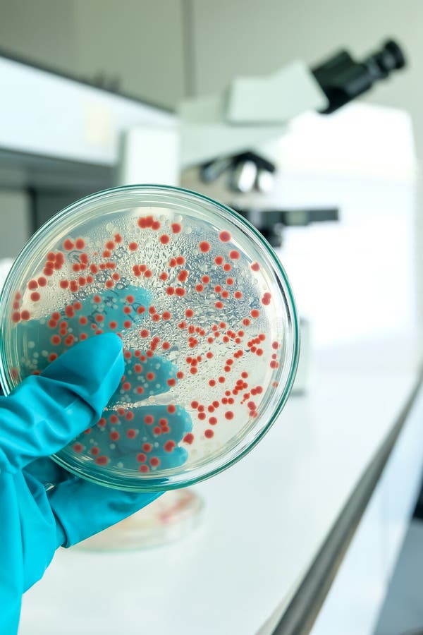 Prova Di Laboratorio Di Microbiologia Fotografia Stock - Immagine di ...