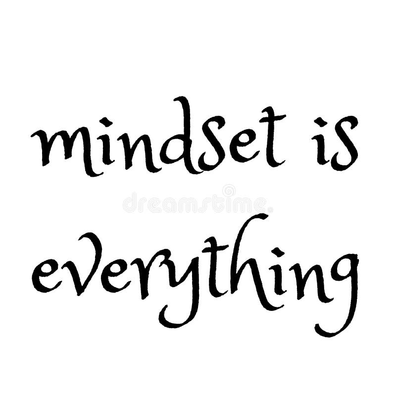 Mindset is Everything Text Lettering Illustration Stock Illustration ...