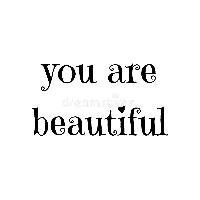 You are Beautiful Text Design Stock Vector - Illustration of graphic ...