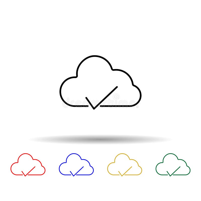 Proven Cloud Multi Color Style Icon Simple Thin Line Outline Vector Of Web Icons For Ui And Ux