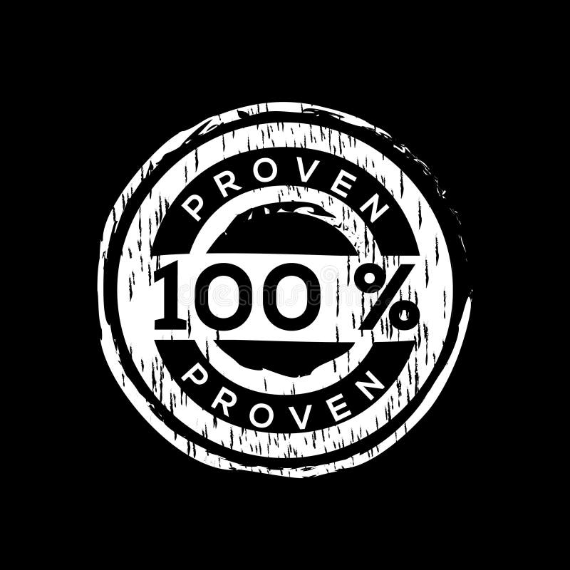 100 Proven Vector Rubber Stamp Stock Vector - Illustration of label ...