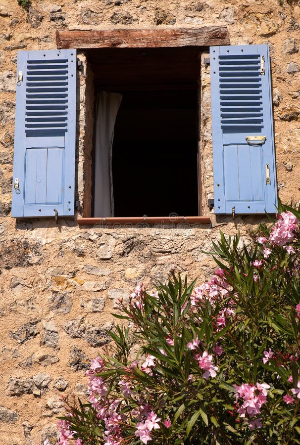 House with Shutters Provence France Stock Photo - Image of house, color ...