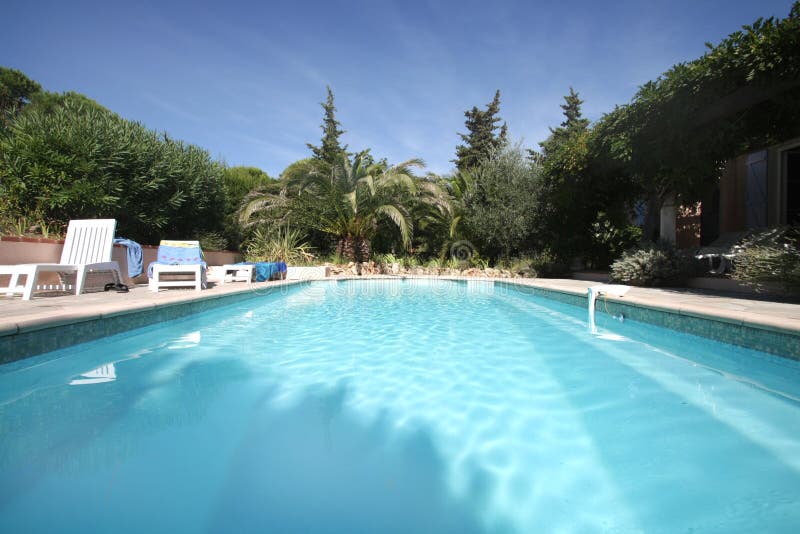 Provence swimmingpool stock image. Image of open, grass - 16290643