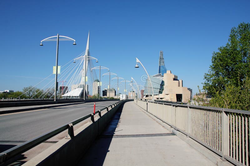 Provencher Bridge and Museum of Human Rights Editorial Photography ...