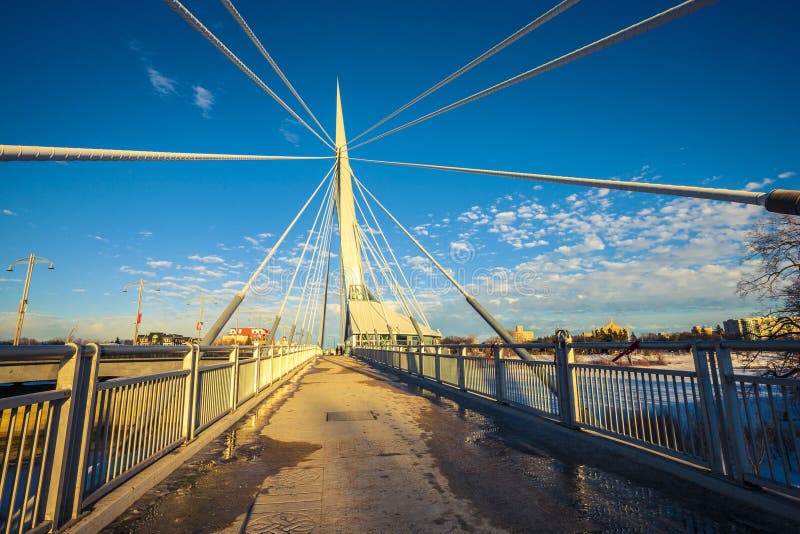 The Provencher Bridge in Winnipeg Stock Image - Image of tourism ...