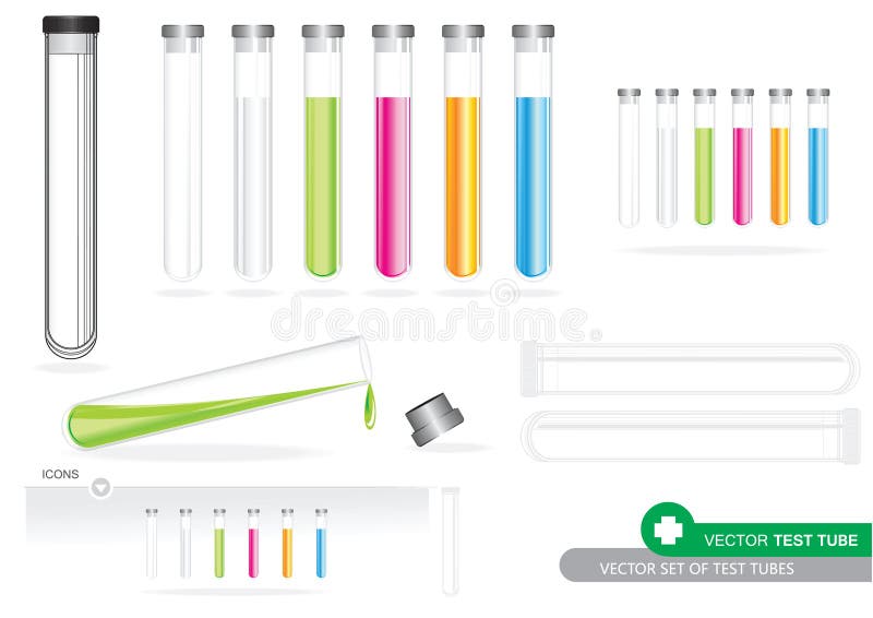 Provetta di vettore illustrazione vettoriale. Illustrazione di grafici ...