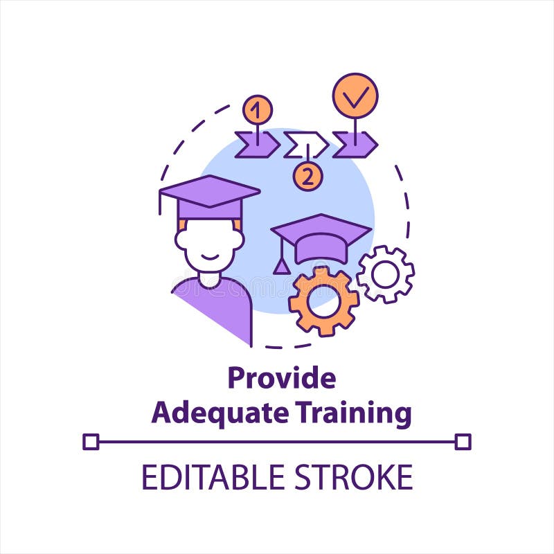 Provide Adequate Employee Training Concept Icon Stock Vector ...