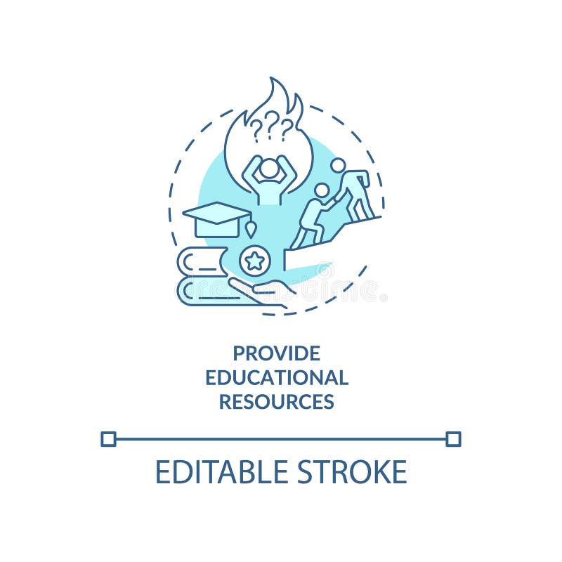 Provide Employees Training Blue Concept Icon Stock Vector ...