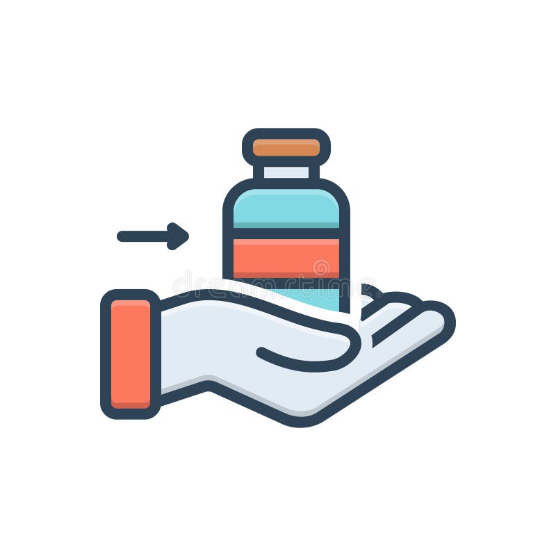 Color Illustration Icon for Provide, Hand Over and Sharing Stock ...