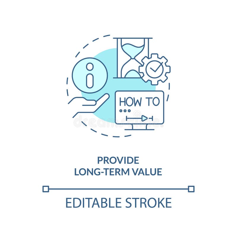 Provide Long Term Value Turquoise Concept Icon Stock Vector ... Provide Long Term Value Turquoise Concept Icon Stock Vector ...