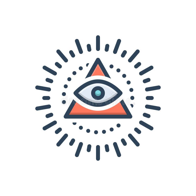 Color Illustration Icon for Providence, Foresight and Guidance Stock ...