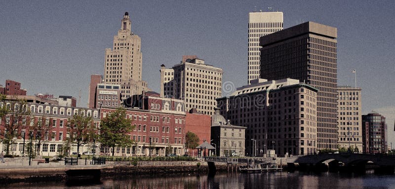 Skyline of Providence, Rhode Island Stock Photo - Image of capitol ...
