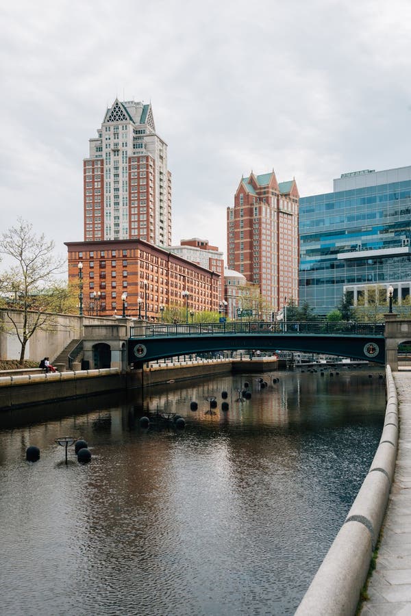 The Providence River and Buildings in Downtown Providence, Rhode Island ...