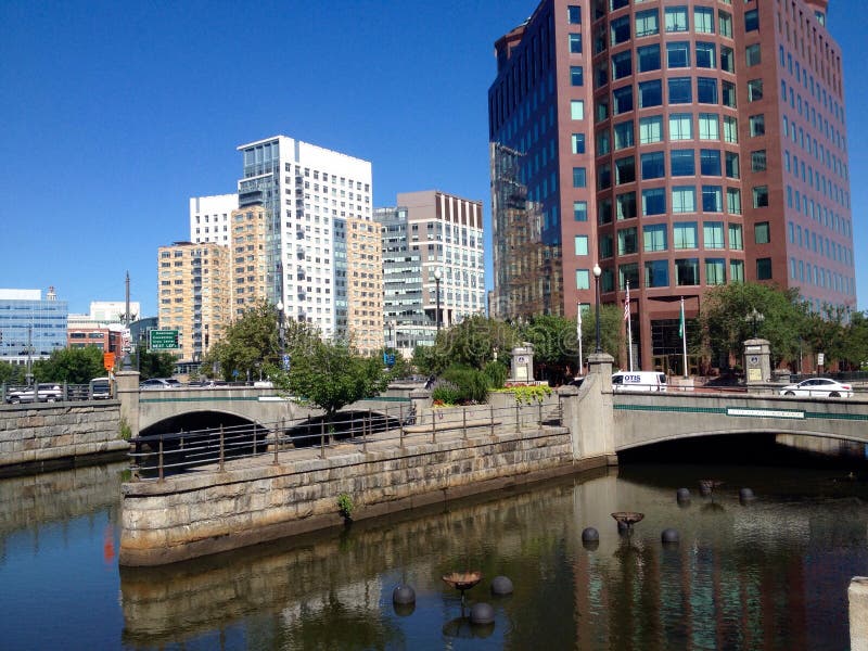Providence street view editorial stock photo. Image of architecture ...