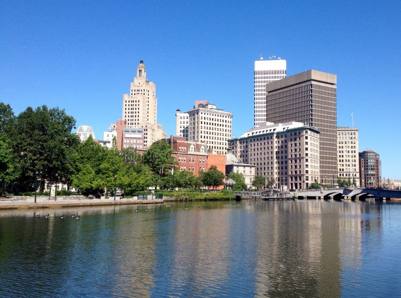 Providence street view stock photo. Image of street, spring - 96898676