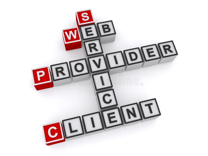 Provider Web Service Client on White Stock Illustration - Illustration ...