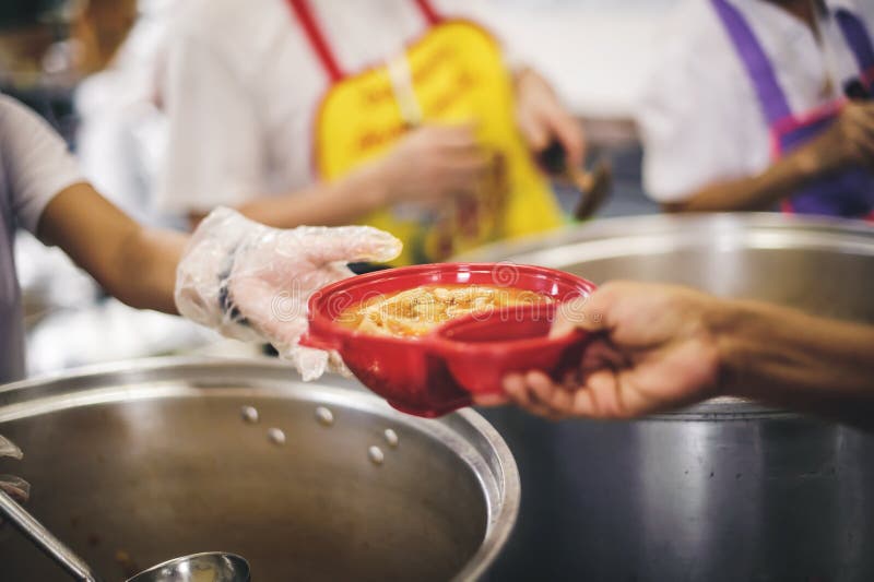 Providing Food To the Poor and Helping with Food , Concept Serving Free ...