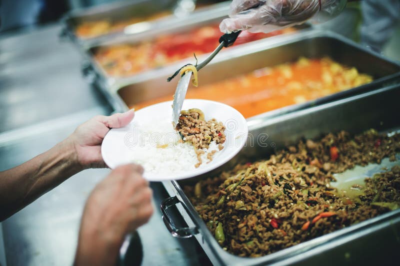 Providing Food To the Poor and Helping with Food , Concept Serving Free ...