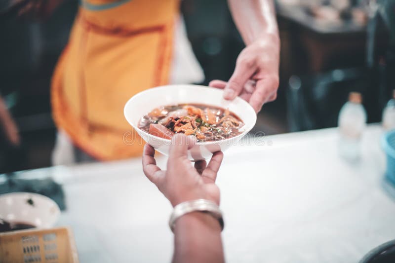 Providing Food To the Poor and Helping with Food , Concept Serving Free ...