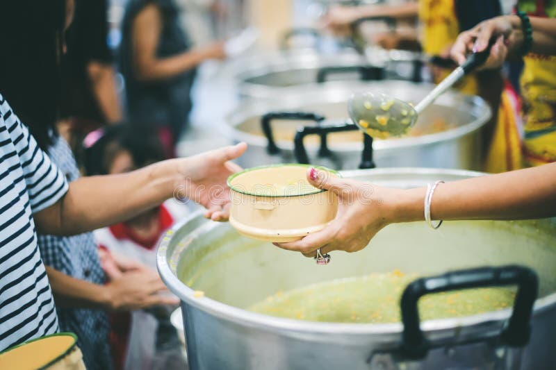 Providing Free Food for the Poor Hunger : Concept of Feeding, Helping ...