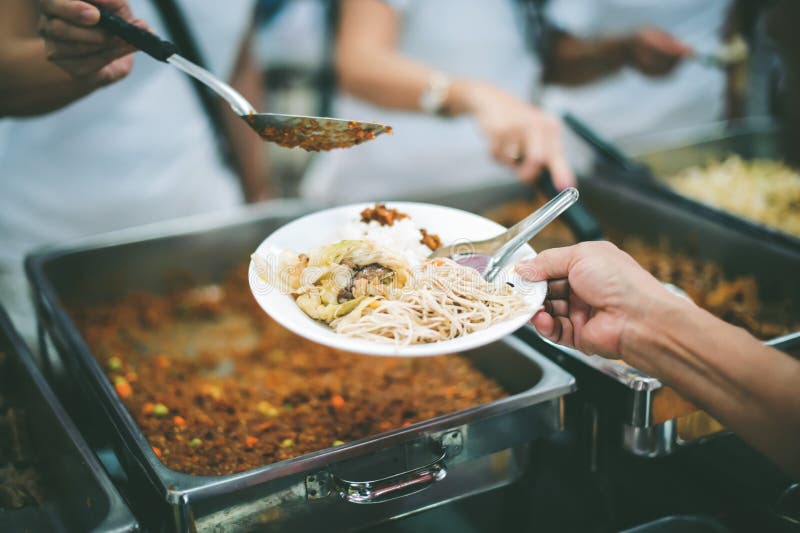 Providing Free Food for the Poor Hunger : Concept of Feeding, Helping ...