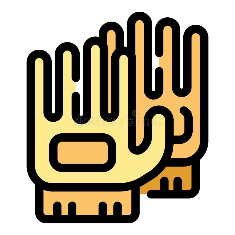Work Gloves Protecting Hands during Manual Labor Icon Stock ...