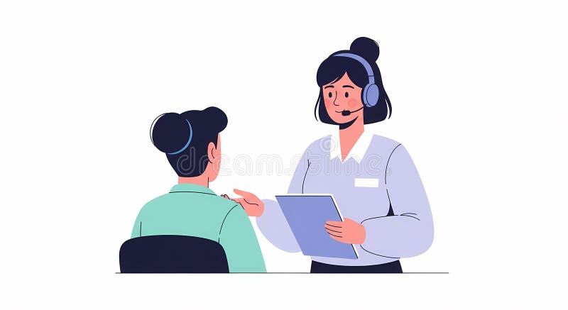 Providing Support Customer Service Representative Helping Client with ...