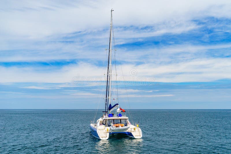 Provincetown, Cape Cod, Massachusetts, US - August 15, 2017 Catamaran ...