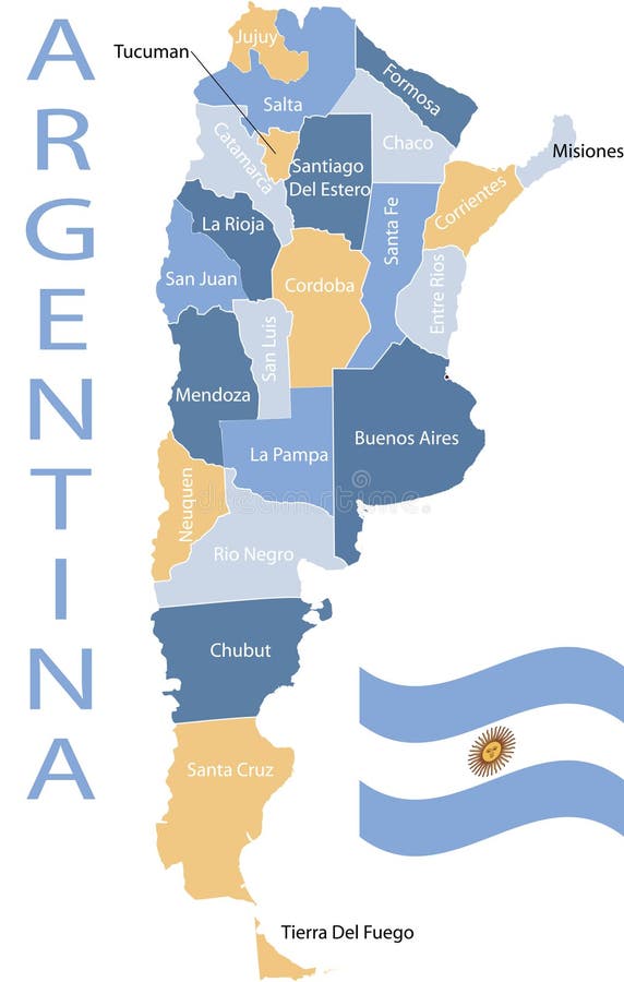 Provincias De La Argentina. Ilustración del Vector - Ilustración de ...