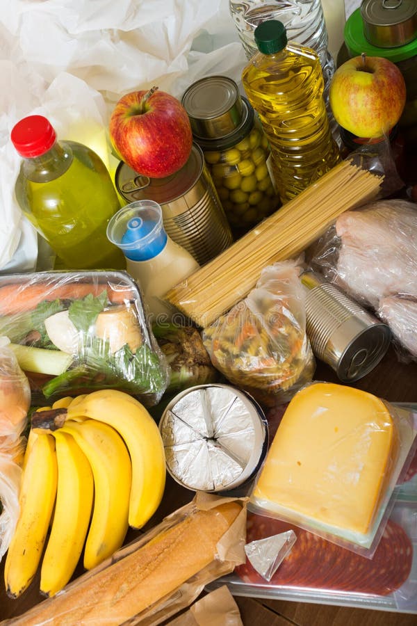 Provision with Vegetables and Meat Stock Image - Image of assortment ...