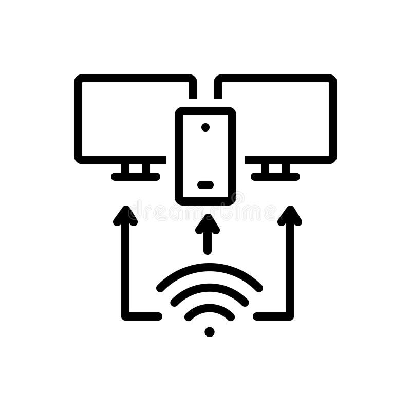 Black Line Icon for Provision, Arrangement and Plan Stock Illustration ...