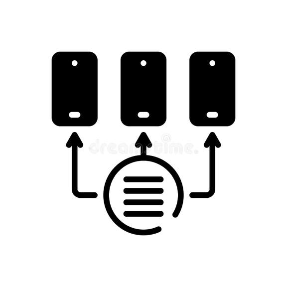 Black Solid Icon for Provisioning, Access and Technology Stock ...
