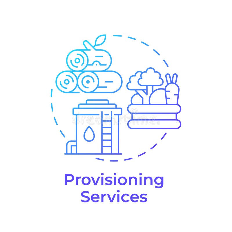 Provisioning Service Blue Gradient Concept Icon Stock Illustration ...